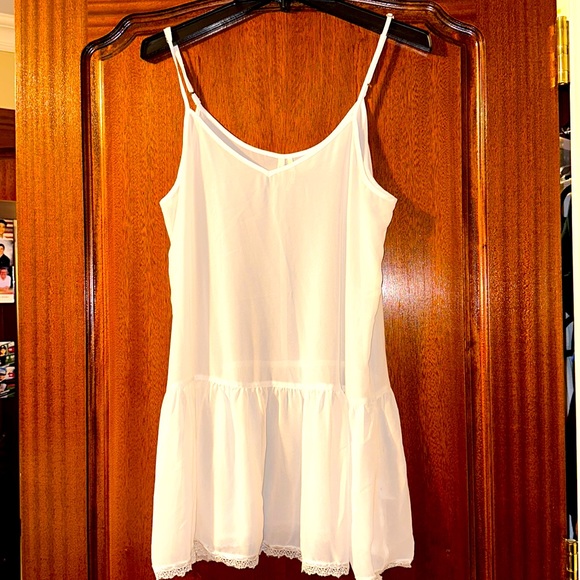 Frenchi | Tops | Frenchi Sheer Tank With Embroidered Trim | Poshmark